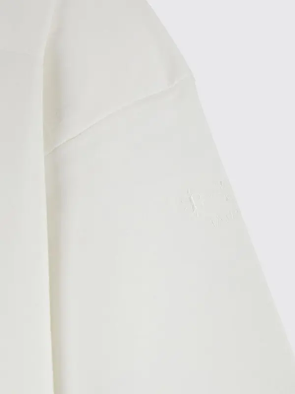 TATRAS Short-sleeved Cotton Polo Shirt With Zip Closure And Dropped Shoulders - White