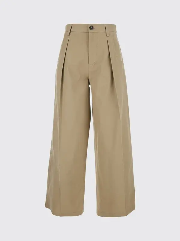 TELA Stretch Cotton Wide-leg Trousers With Belt Loops
