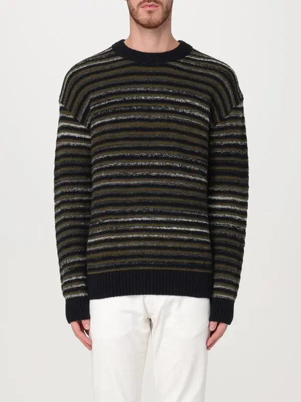 BOSS Striped Crew Neck Pullover