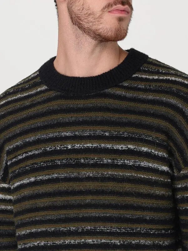 BOSS Striped Crew Neck Pullover