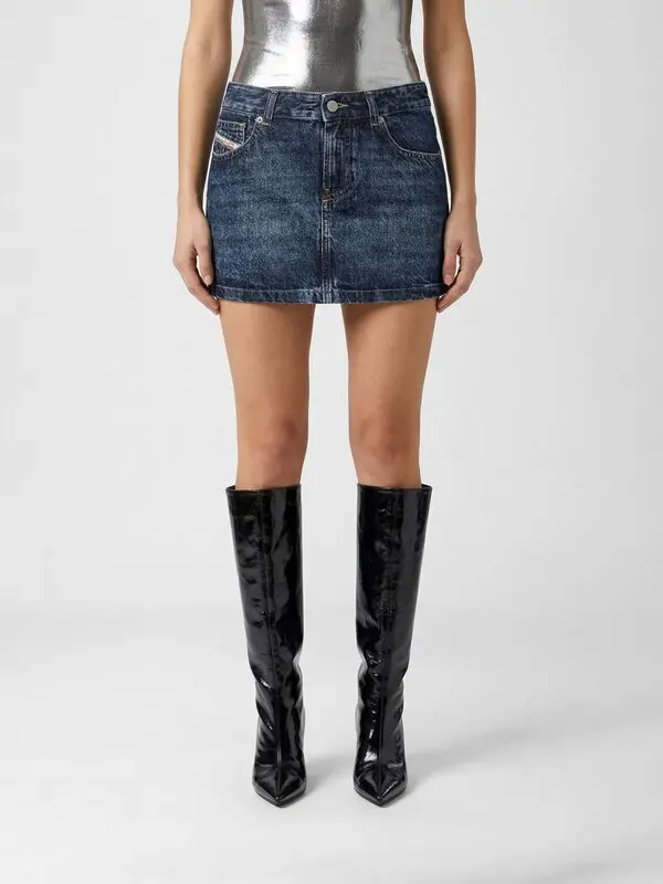 DIESEL® De-ron Mini Skirt In Denim
