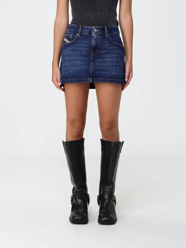 DIESEL® De-ron Mini Denim Skirt - Blue