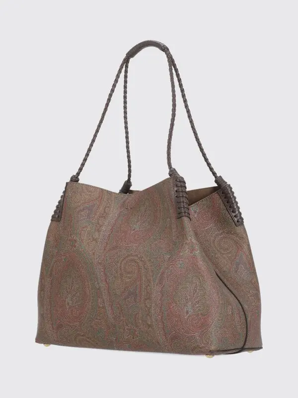 Etro Libra Coated Cotton Bag With Paisley Print