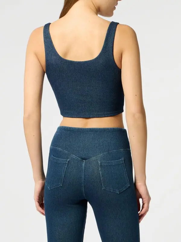 PLEIN SPORT Cropped Sports Top - Blue