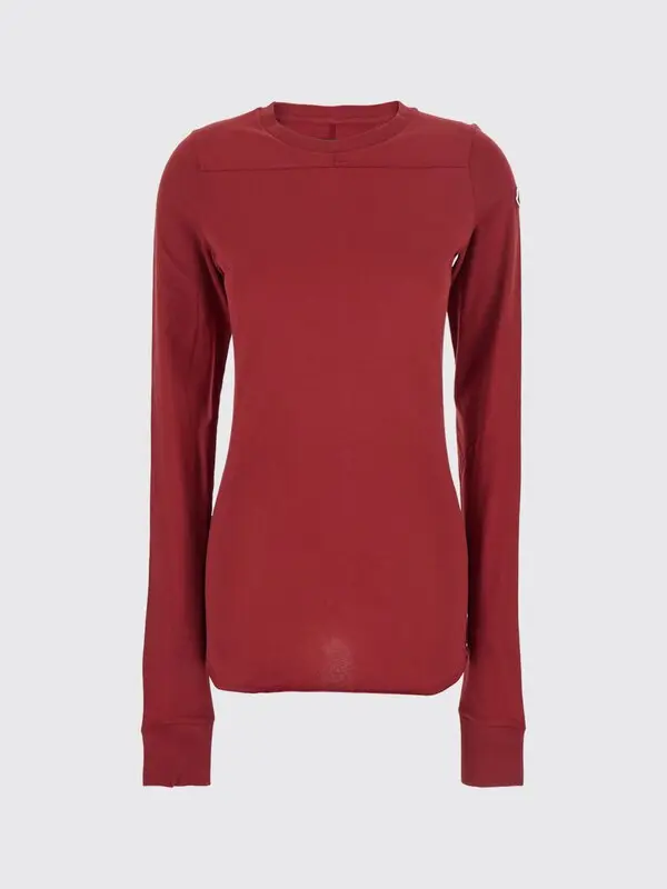 RICK OWENS + MONCLER Girder Stretch Jersey Long Sleeve Top - Red