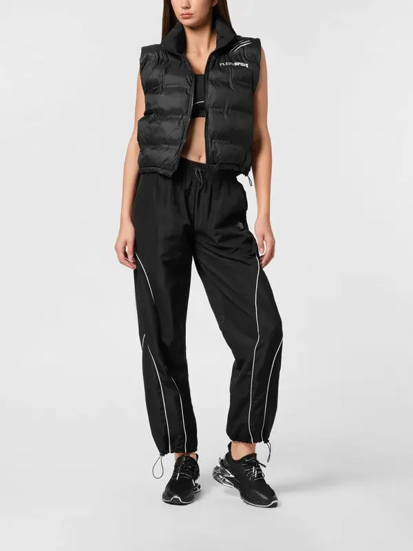 PLEIN SPORT Padded Nylon Vest - Black