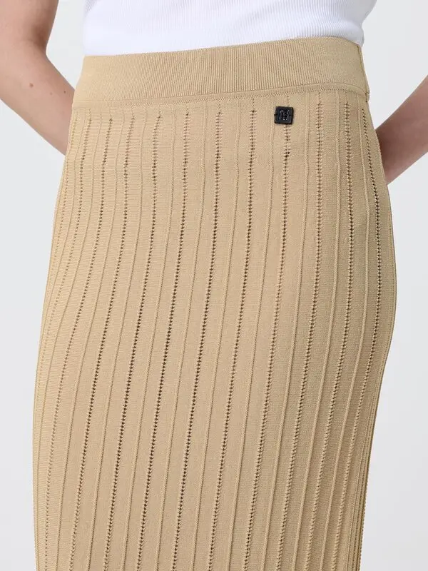 Balmain Fringed Viscose Knit Skirt