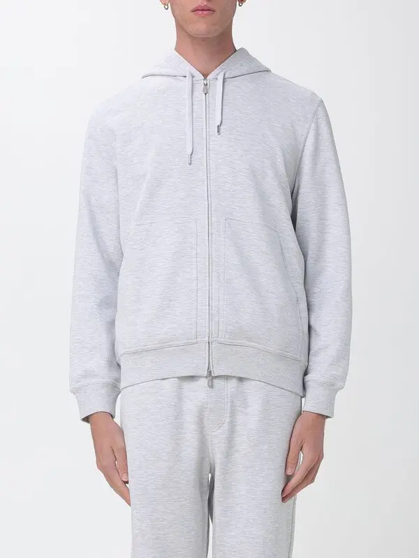 Brunello Cucinelli Zip-up Hoodie - Grey