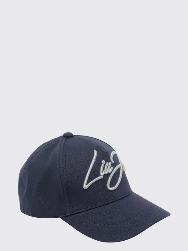 Liu Jo Cotton Baseball Cap With Embroidered Logo - Blue