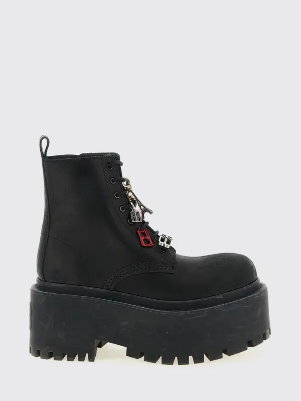 Balenciaga Strike Platform Ankle Boots With Charms