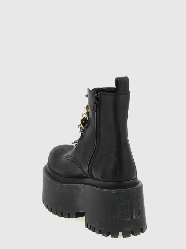 Balenciaga Strike Platform Ankle Boots With Charms