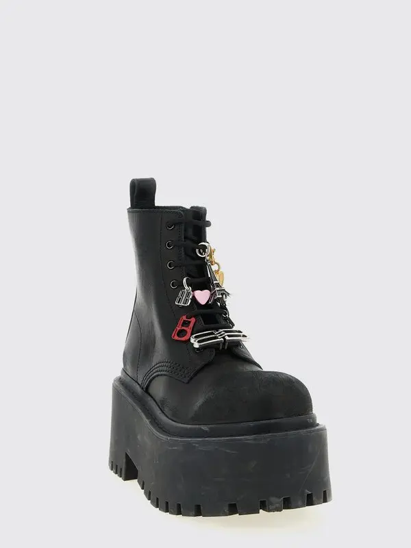 Balenciaga Strike Platform Ankle Boots With Charms