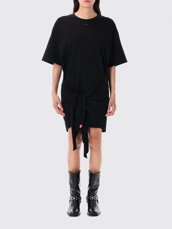 DIESEL® D-eivor Cotton T-shirt Dress - Black