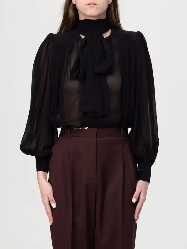 Elisabetta Franchi Silk Bodysuit Blouse