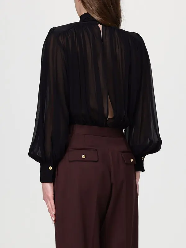 Elisabetta Franchi Silk Bodysuit Blouse