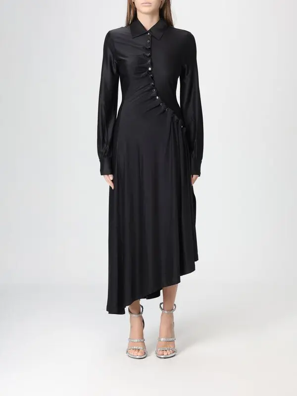 Rabanne Asymmetrical Button-detailed Shirt Dress