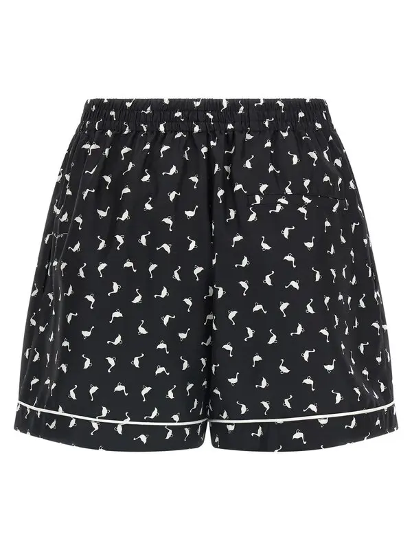 Moschino Printed Silk Shorts - White