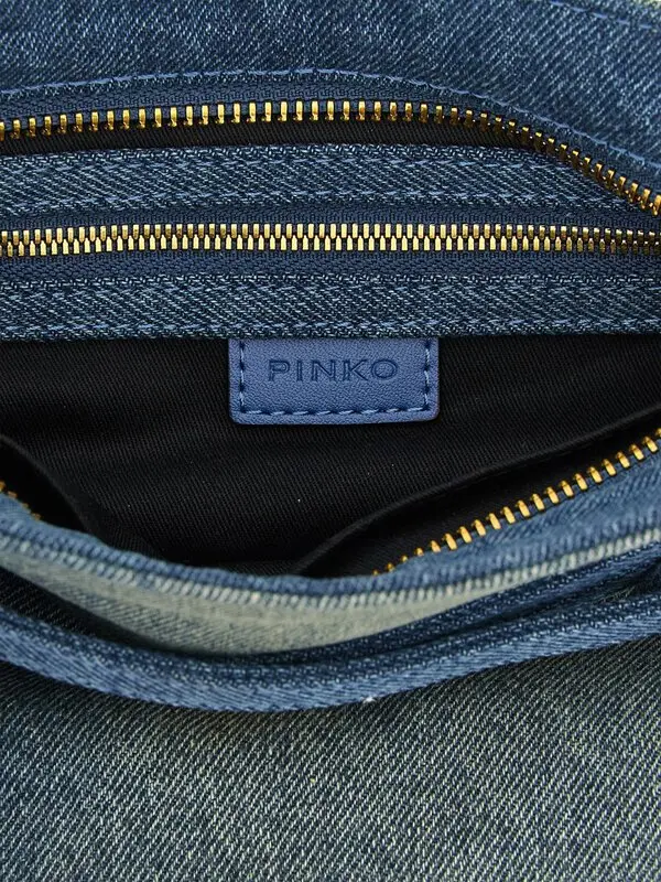 Pinko Belt Bag Mini Denim Shoulder Bag