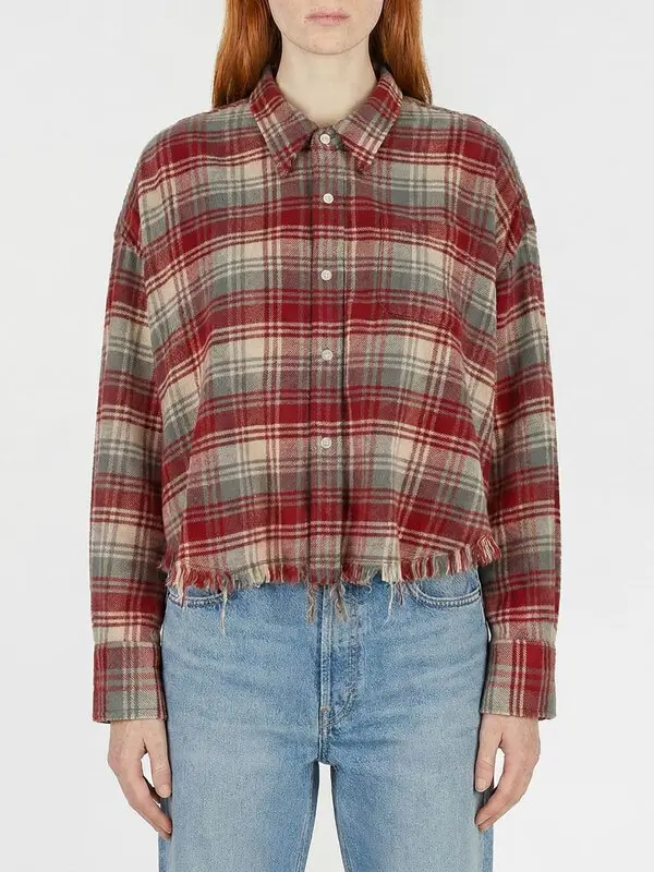 R13 Cotton Check Print Shirt