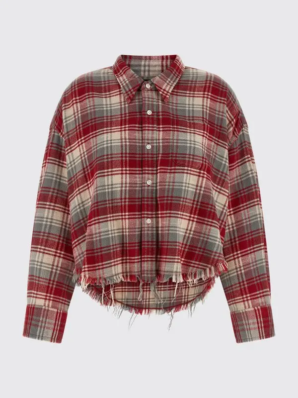 R13 Cotton Check Print Shirt