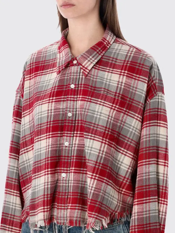 R13 Cotton Check Print Shirt