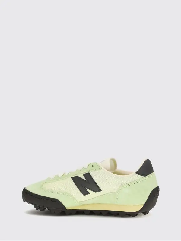 NEW BALANCE Gator Run Leather And Mesh Low-top Sneakers - Lime