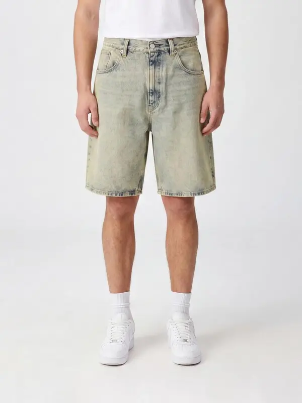 SUNFLOWER 5-pocket Cotton Denim Knee-length Shorts