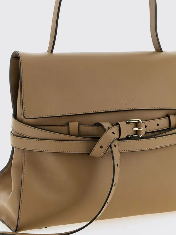 Moschino Tie Me Nappa Leather Bag - Beige
