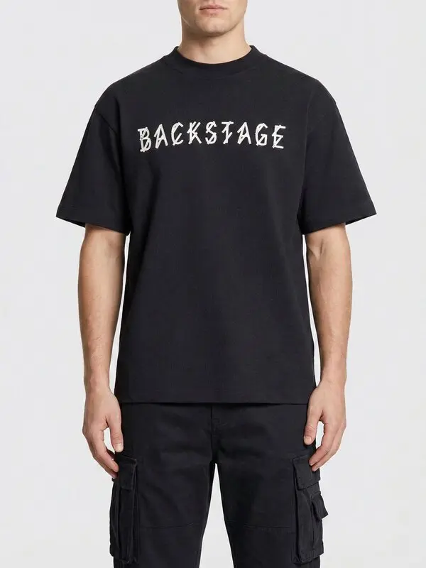 44 LABEL GROUP Maxi Logo Cotton T-shirt - Black 1