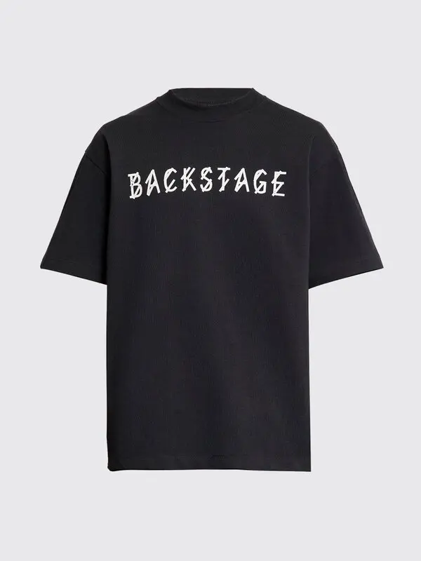 44 LABEL GROUP Maxi Logo Cotton T-shirt - Black 1