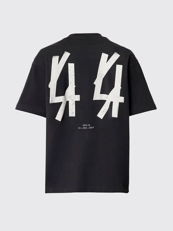 44 LABEL GROUP Maxi Logo Cotton T-shirt - Black 1
