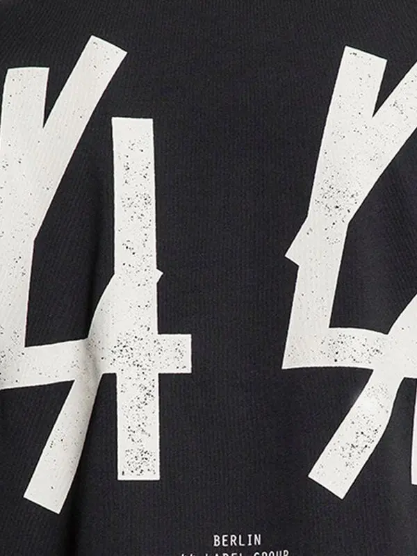 44 LABEL GROUP Maxi Logo Cotton T-shirt - Black 1