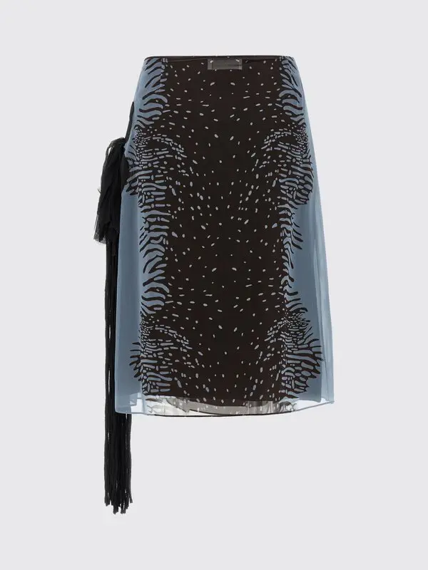 FERRAGAMO Printed Silk Mini Skirt