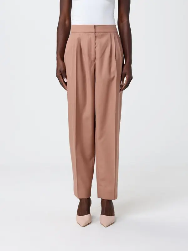 TWINSET Stretch Cotton Classic Trousers - Brown