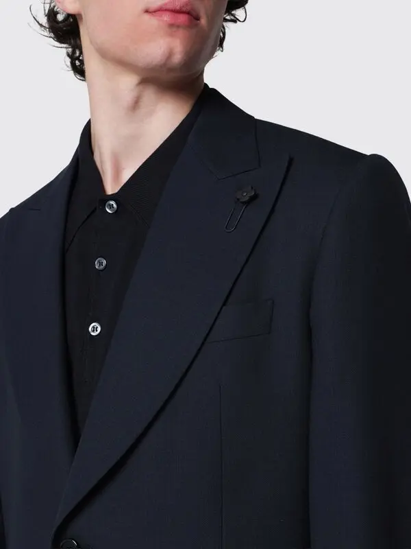 LARDINI Single-breasted Blazer In Pure Virgin Wool With Classic Lapels