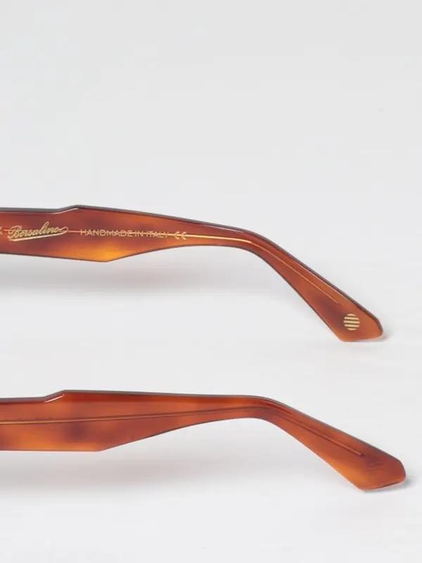 OPHY X BORSALINO Marcello Rectangular Acetate Sunglasses With Logo - Leather