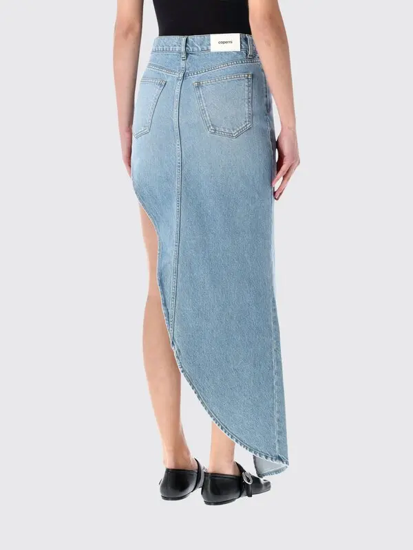 Coperni Asymmetric Organic Cotton Denim Skirt
