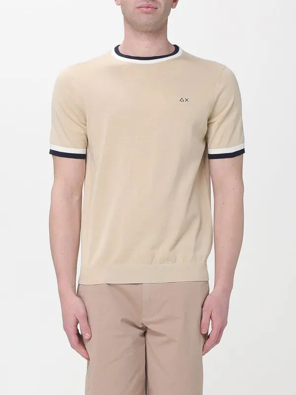 SUN 68 Basic Cotton T-shirt - Beige