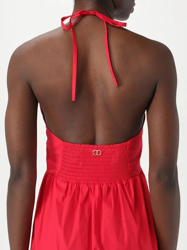 TWINSET Tiered Halter Neck Maxi Dress