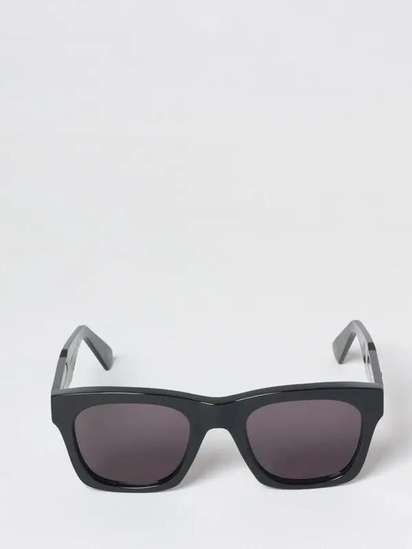 OPHY X BORSALINO Alain Rectangular Acetate Sunglasses - Black