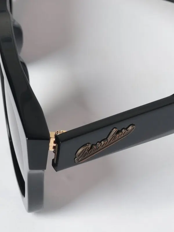 OPHY X BORSALINO Alain Rectangular Acetate Sunglasses - Black