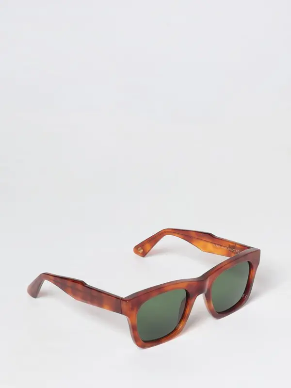 OPHY X BORSALINO Rectangular Acetate Sunglasses - Leather