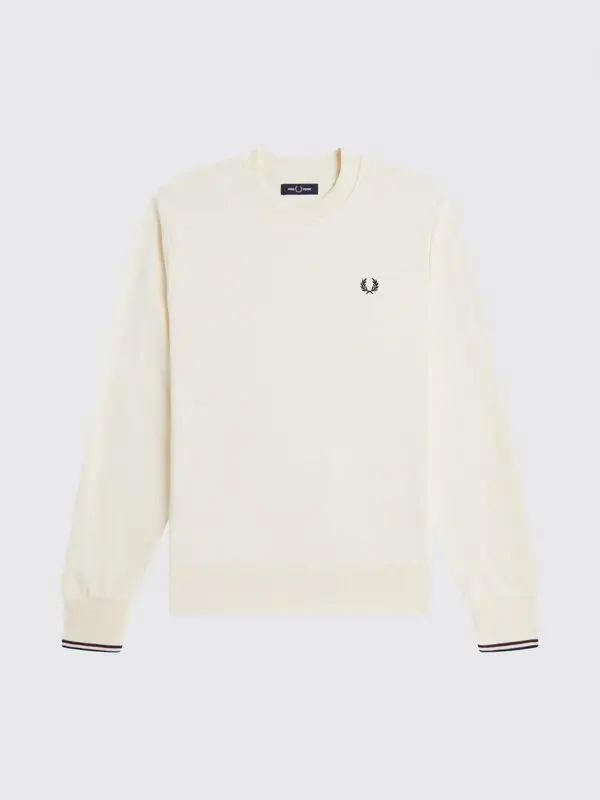 Fred Perry Cotton Crew-neck Sweatshirt With Logo