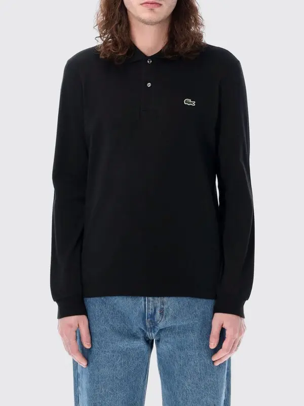 Lacoste Cotton Polo With Mini Logo - Black