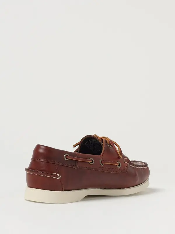 SEBAGO Leather Loafers With Lace Up Detail