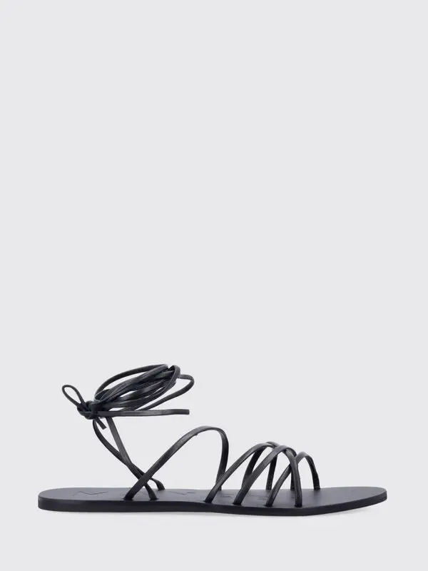 Manebí Leather Gladiator Sandals With Low Heel And Ankle-tie Straps