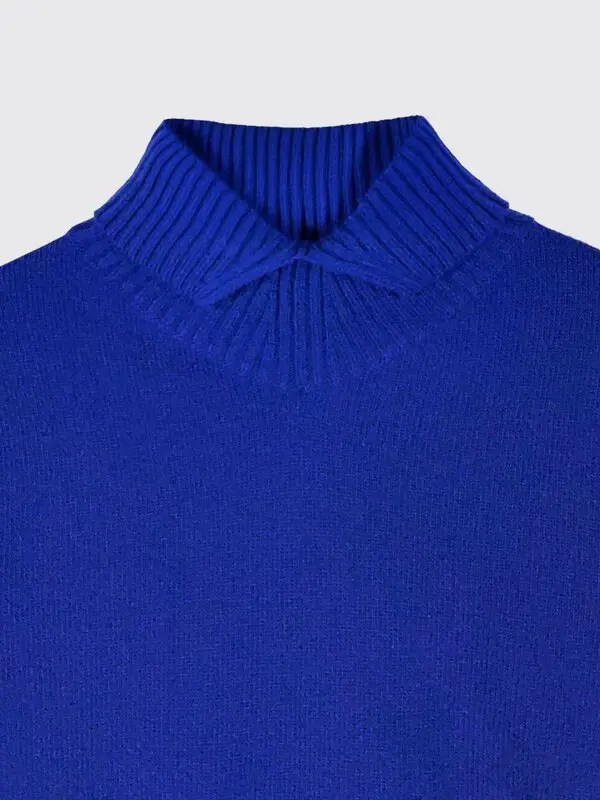JIL SANDER Ribbed Pure Wool Turtleneck Sweater - Violet