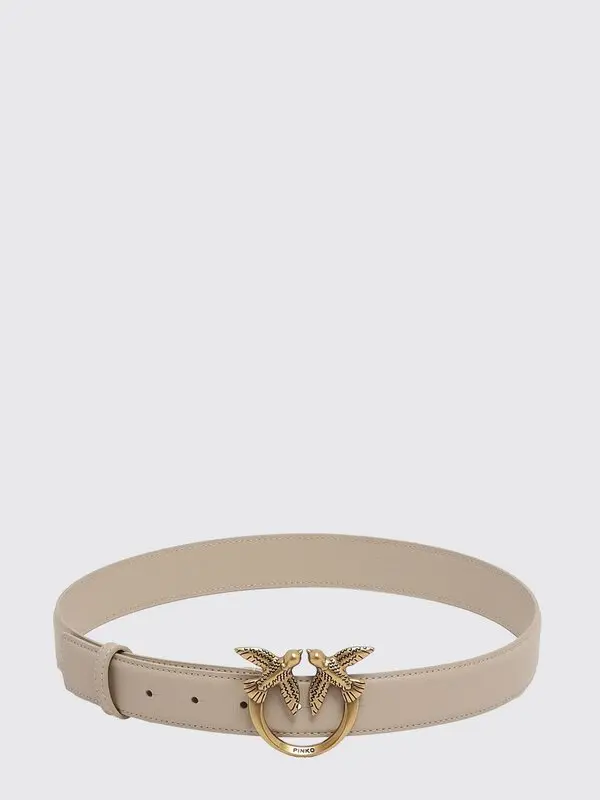 Pinko Belt With Bird Buckle - Beige