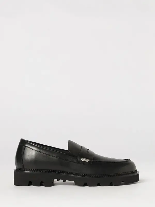 COLLEGIUM Classic Calf Leather Loafers With Serrated Sole