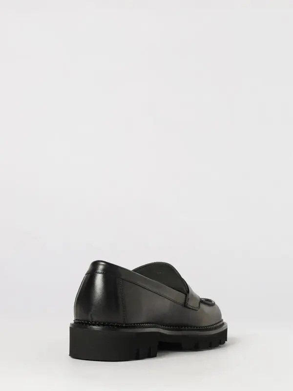 COLLEGIUM Classic Calf Leather Loafers With Serrated Sole